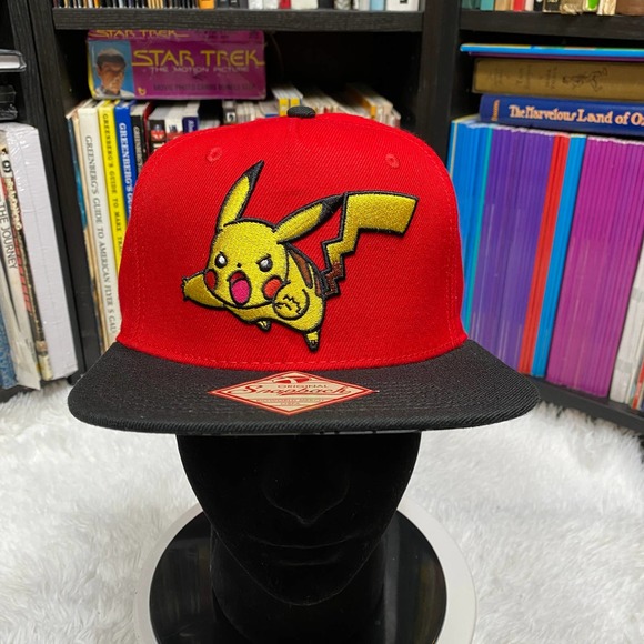 Nintendo | Accessories | Pokemon Pikachu Pokeball Red Snapback Hat Nwt ...